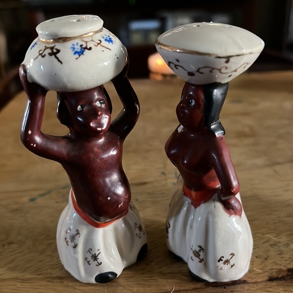 Kitchen | Vintage Black Americana Aboriginal Salt And Pepper Shakers 4 ...